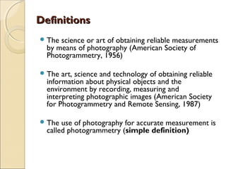Photogrammetry | PPT
