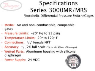 Differential Pressure Switch/ Gages | PDF
