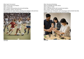 photojournalism activity on strengthening captioning skills | DOCX