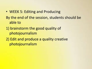 Photojournalism | PPTX | Photography | Arts and Crafts