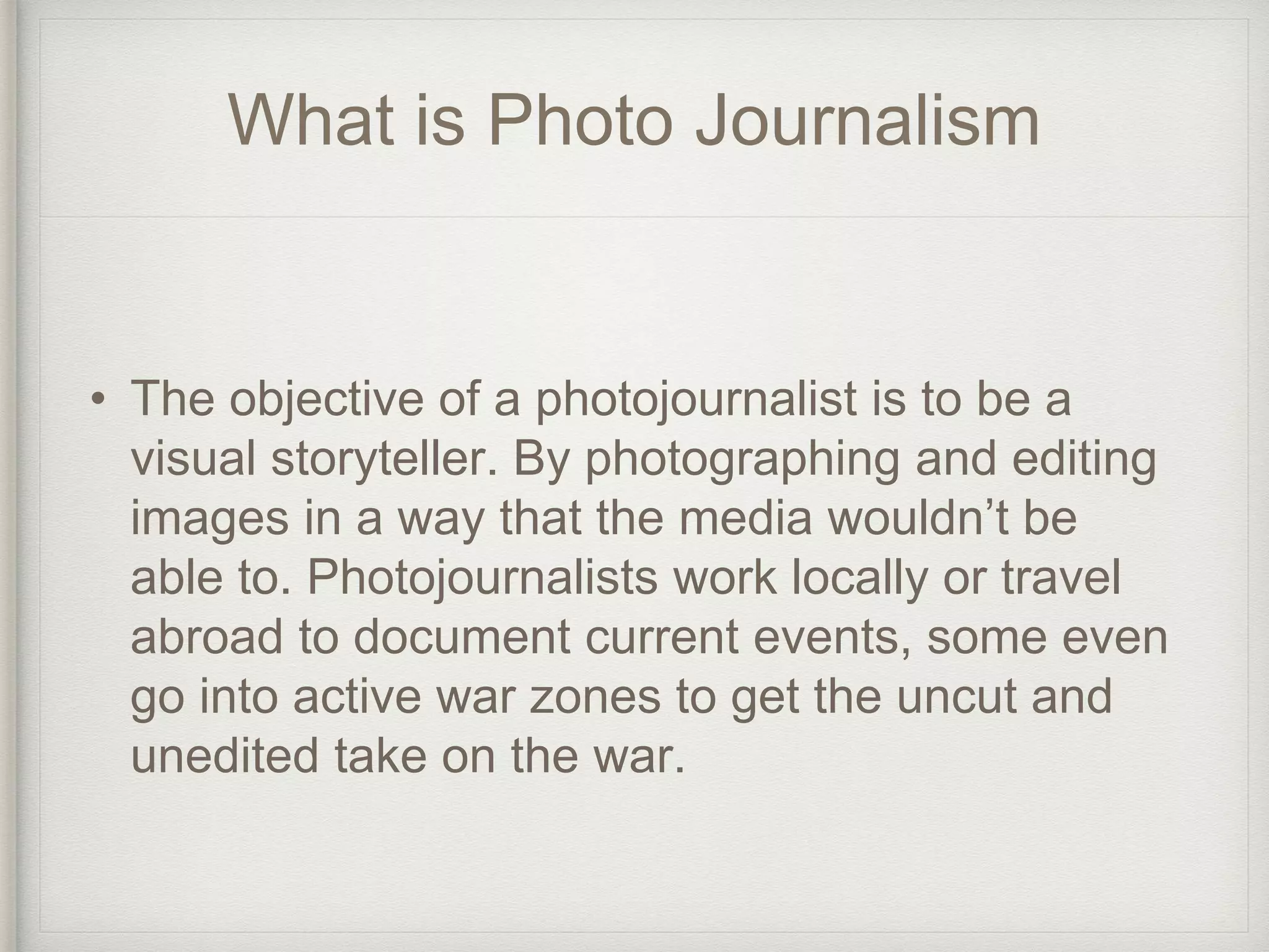 Photojournalism | PPT