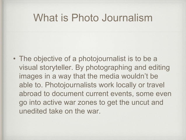 Photojournalism | PPT