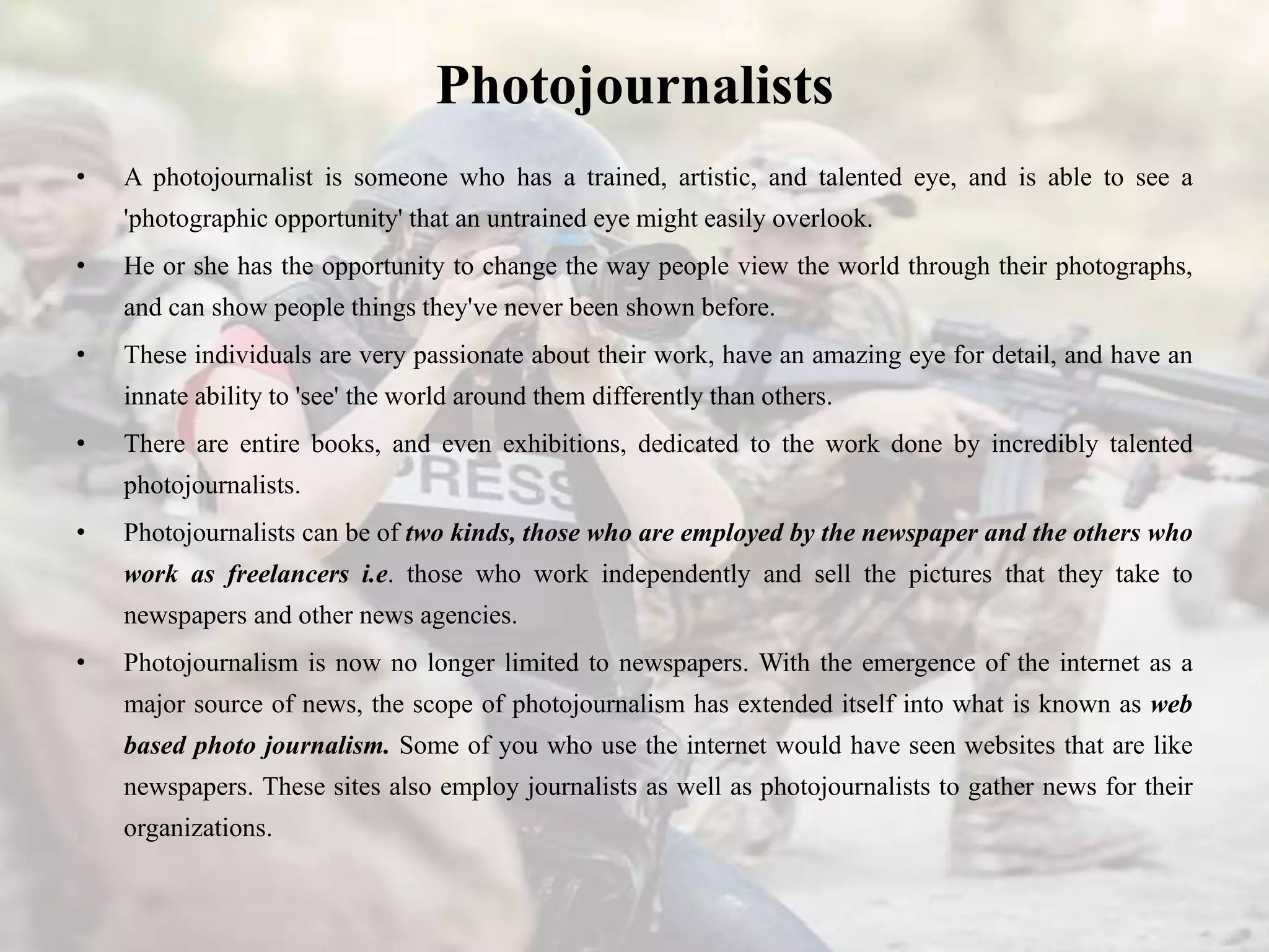 Photojournalism | PPTX