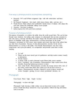 Photojournalism | DOCX