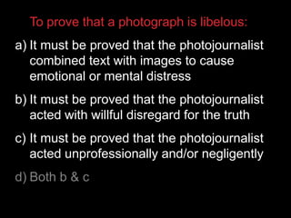 Photojournalism ethics and law | PPT