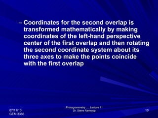 Photogrammetry - areaotriangulation | PPT