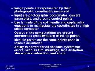 Photogrammetry - areaotriangulation | PPT