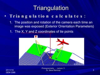 Photogrammetry - areaotriangulation | PPT