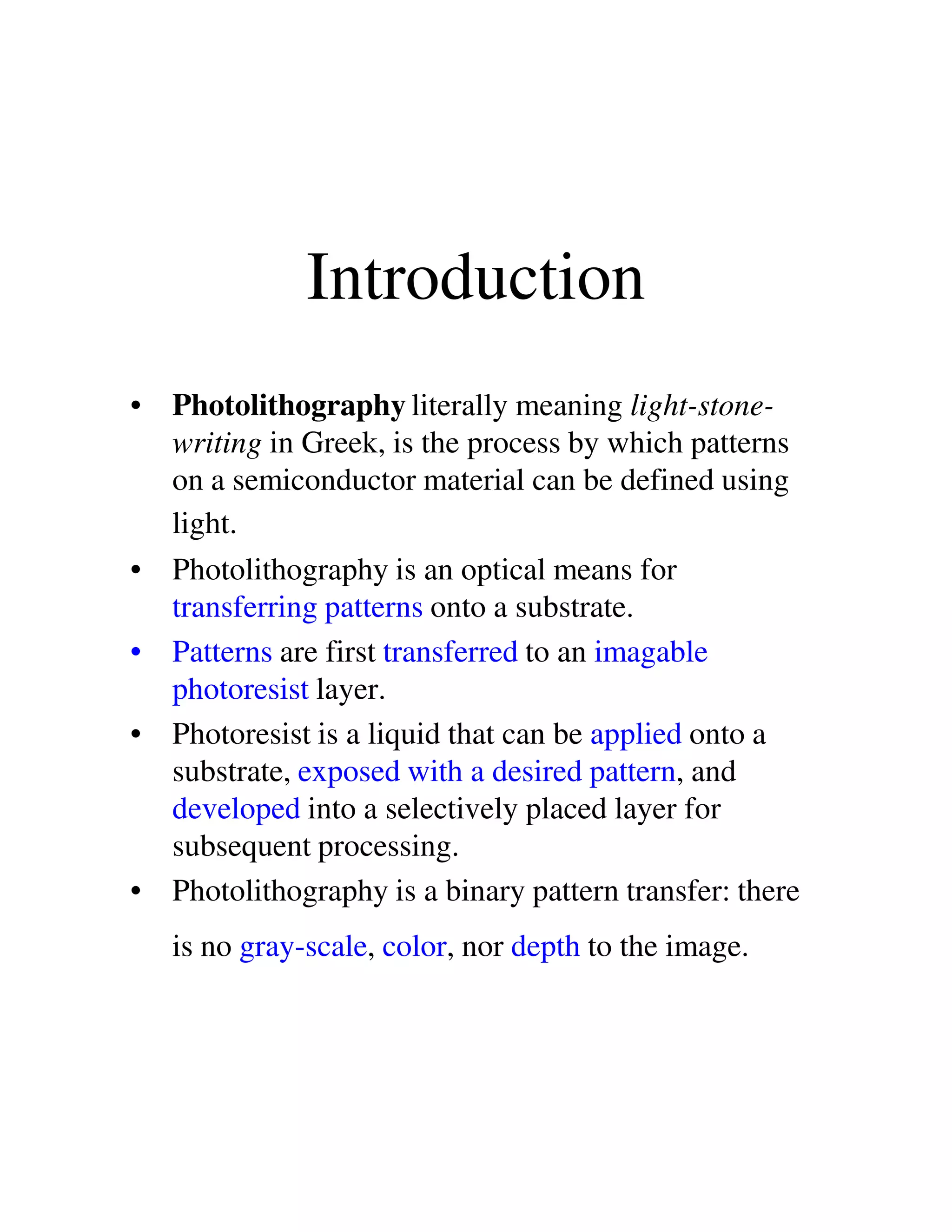 Photolithography | PDF