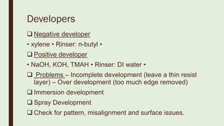 Photolithography | PDF