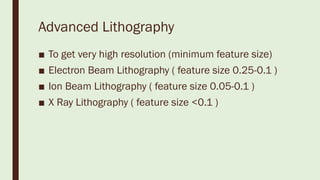 Photolithography | PDF