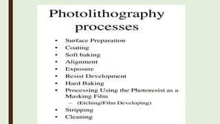 Photolithography | PDF