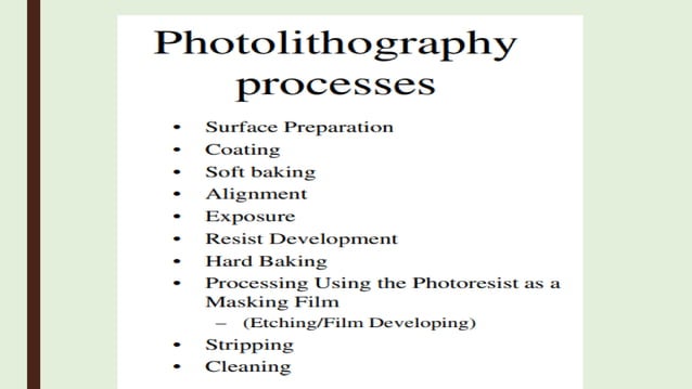 Photolithography | PDF