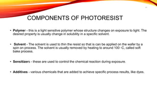 Photolithography and its procedure | PPTX