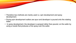 Photolithography and its procedure | PPTX