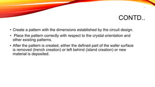 Photolithography and its procedure | PPTX