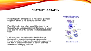 Photolithography and its procedure | PPTX