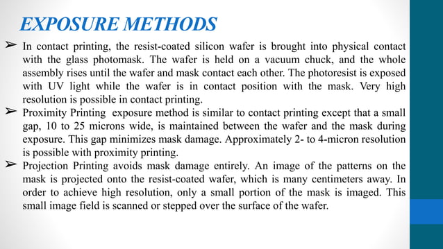 Photolithography | PPTX | Photo Editing Software | Computer Software and Applications