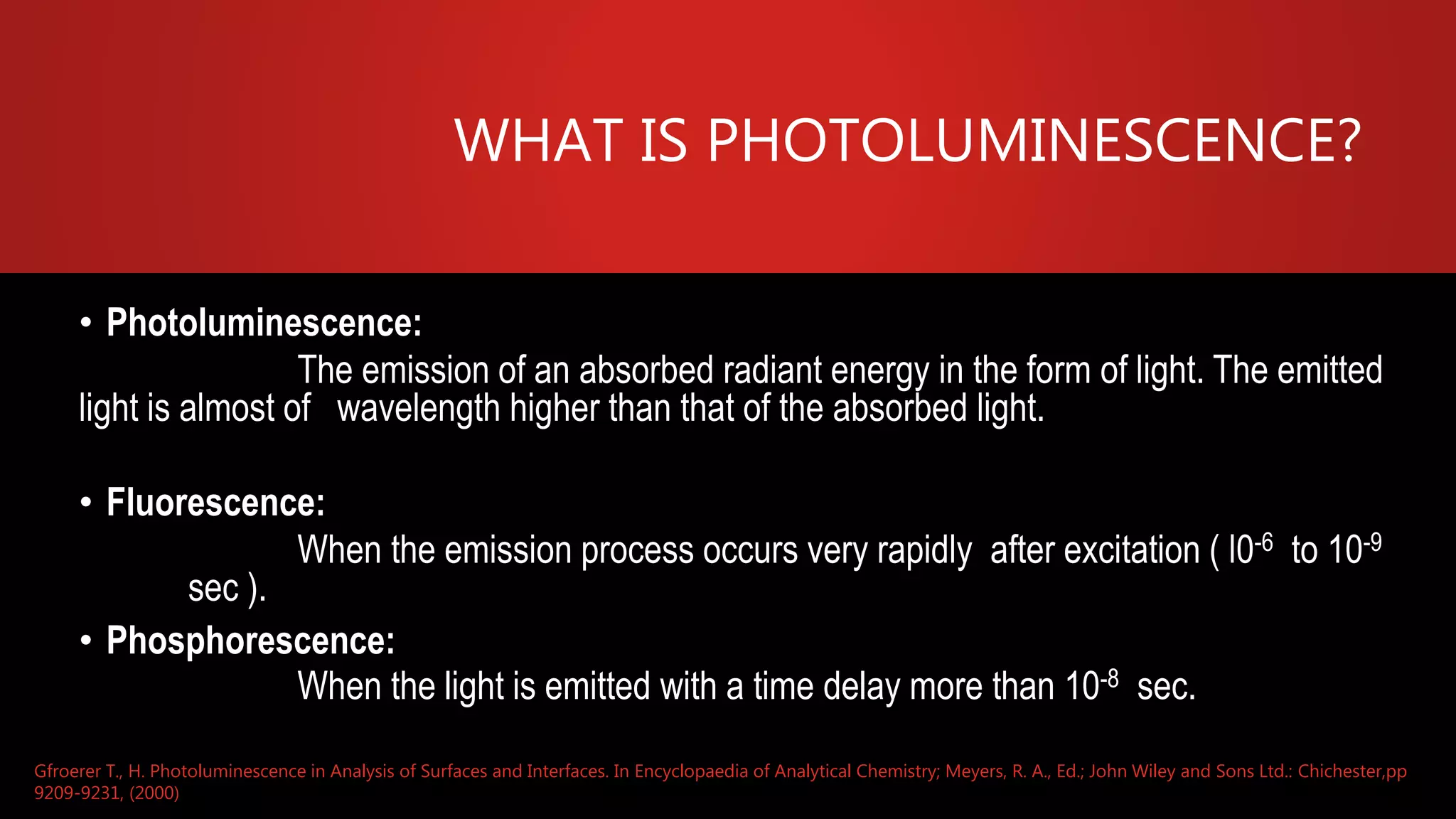 Photoluminescence | PPTX