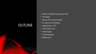 Photoluminescence | PPTX