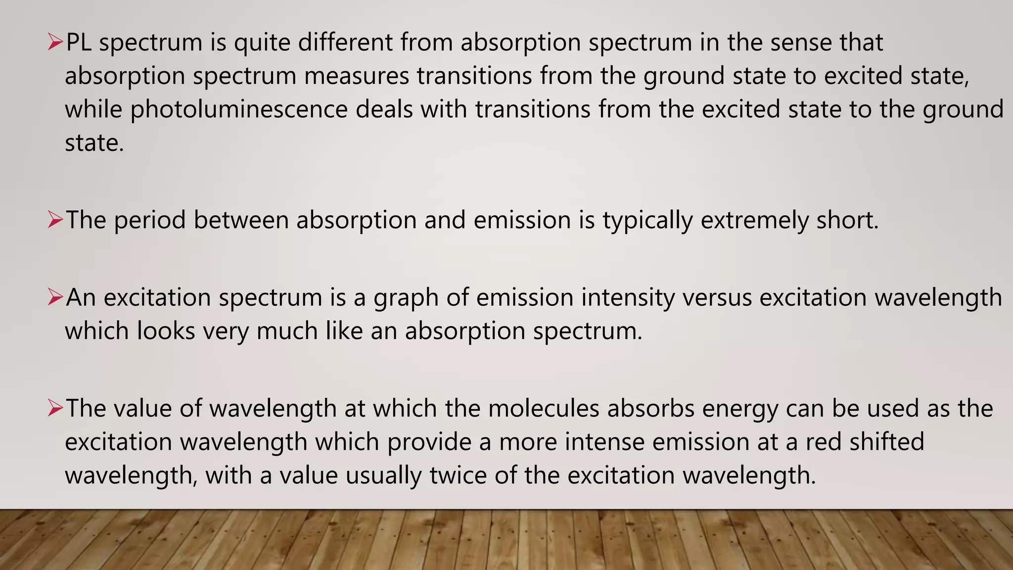Photoluminescence Spectroscopy for studying Electron-Hole pair ...