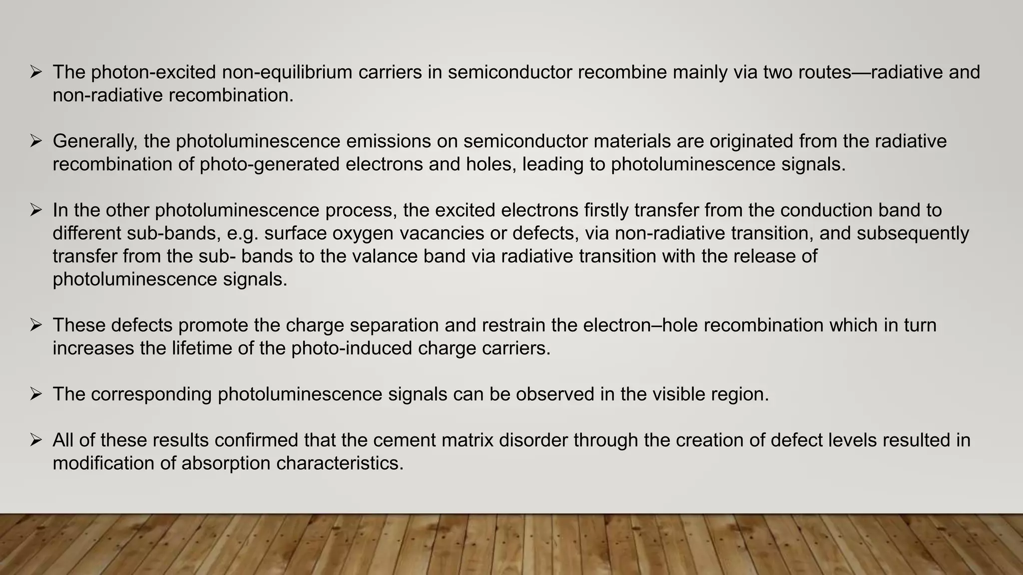 Photoluminescence Spectroscopy for studying Electron-Hole pair ...