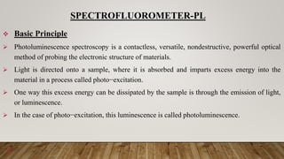 Photoluminescence Spectroscopy for studying Electron-Hole pair ...
