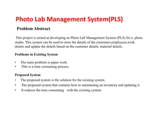Photo Management System PPT | PPTX