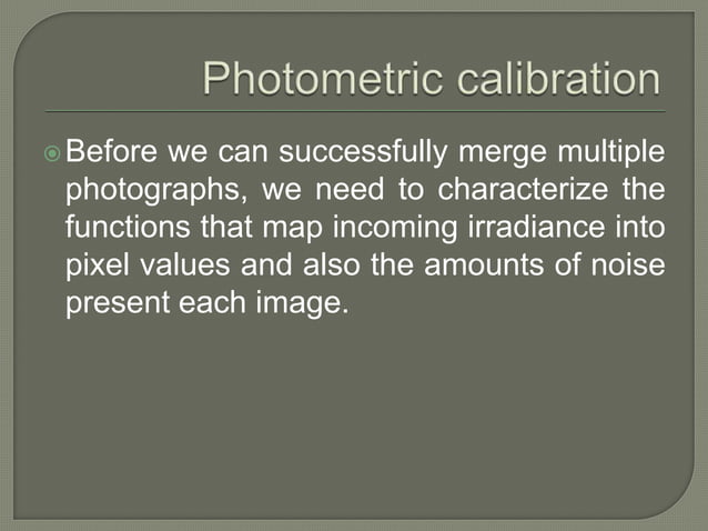 Photometric calibration | PPT