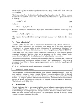 Photometry and radiometry | PDF