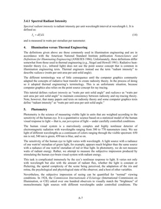 Photometry and radiometry | PDF