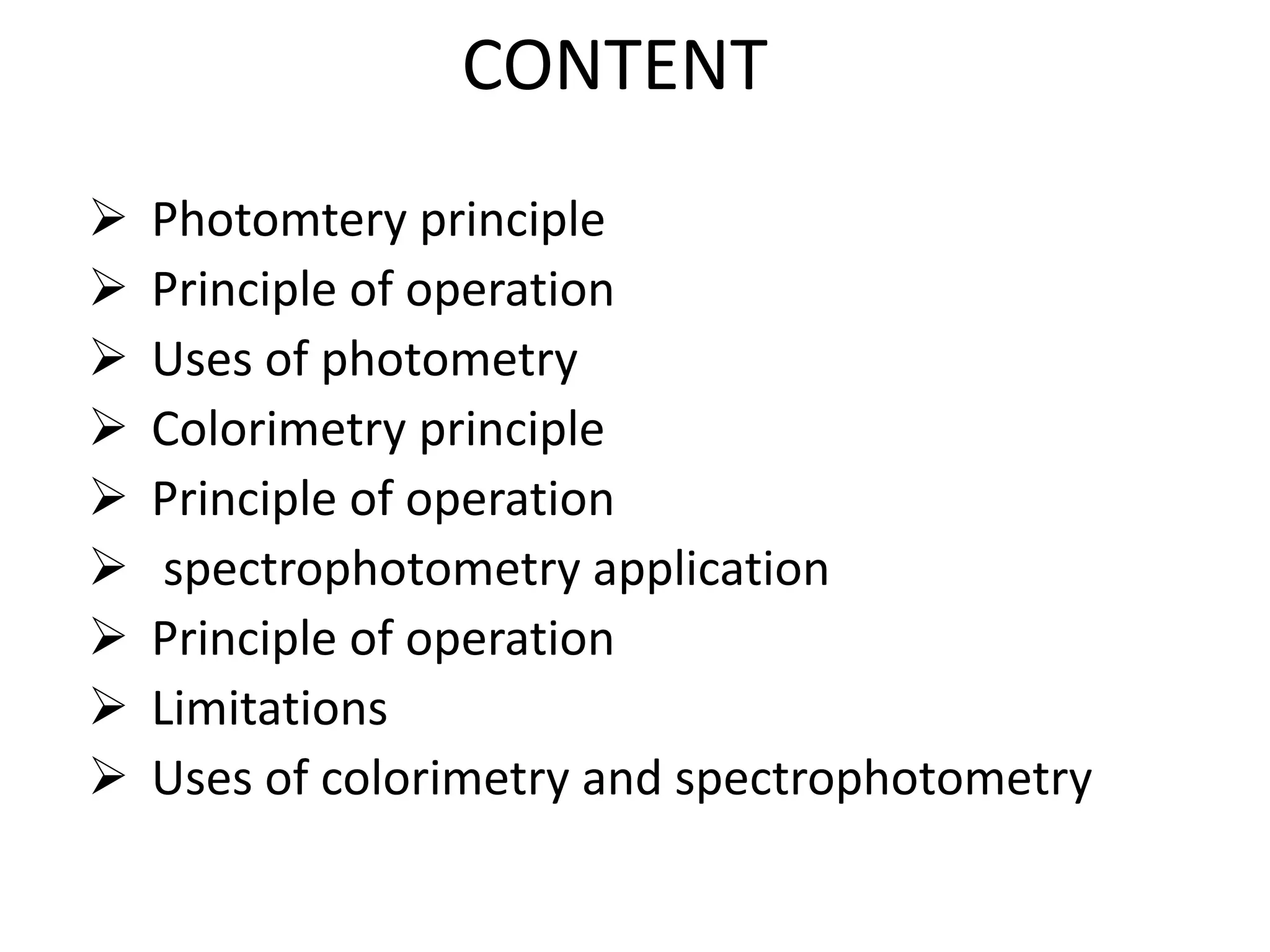 Photometry, colorimetry, spectophotometry | PPTX