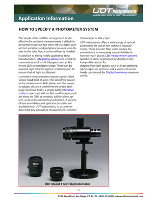 Photometry guide contents | PDF