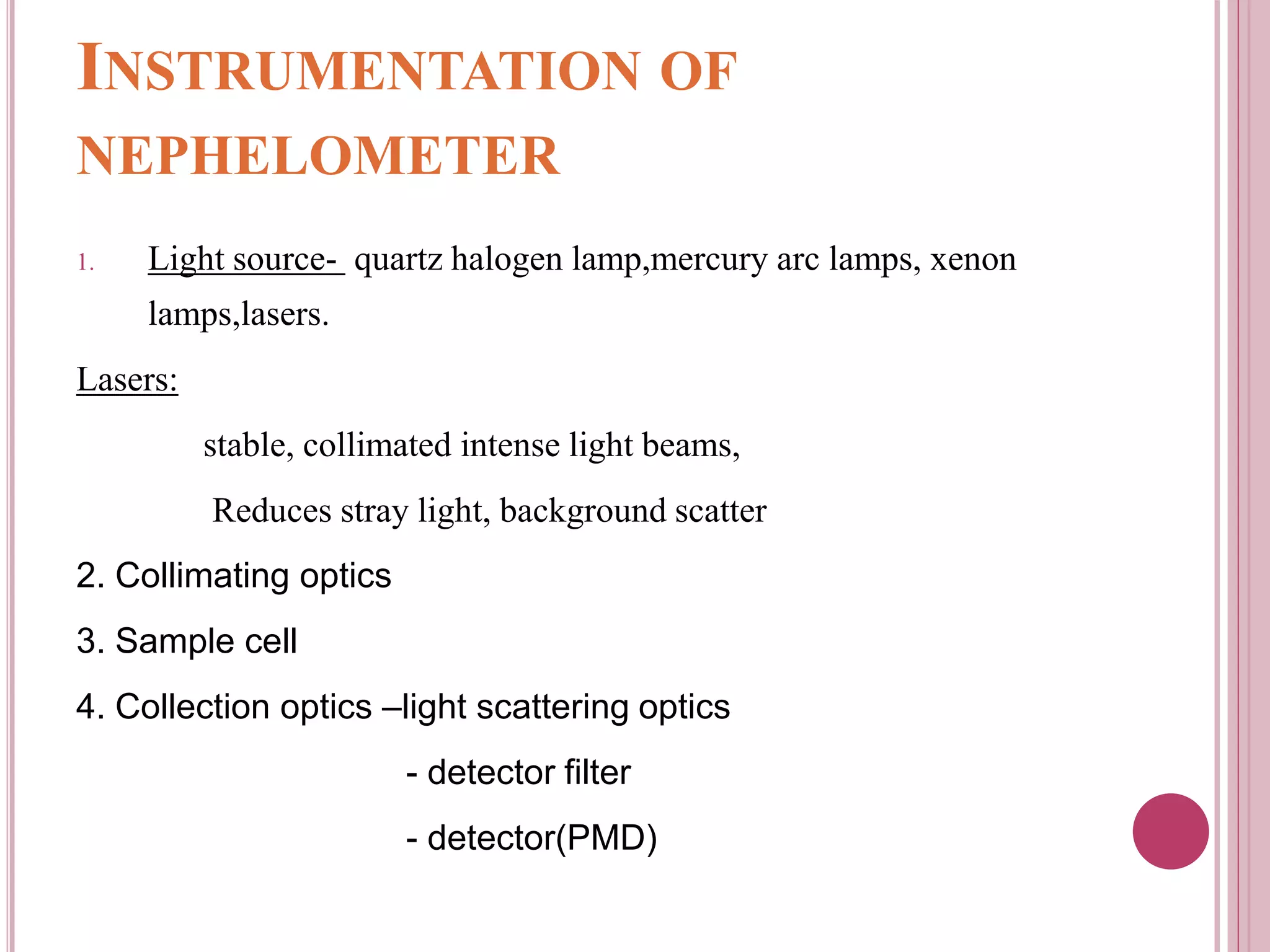 Nephelometry, turbidometry & Reflectance photometry by Dr. Anurag Yadav ...