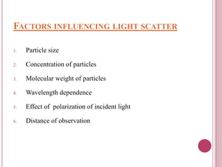 Nephelometry, turbidometry & Reflectance photometry by Dr. Anurag Yadav ...