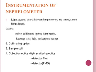 Nephelometry, turbidometry & Reflectance photometry by Dr. Anurag Yadav ...