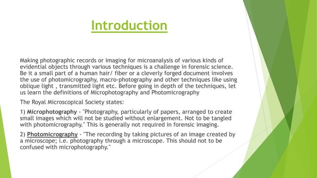 photomicrography and microphotography.pptx | Photography | Arts and Crafts