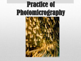 Photomicrography project | PPTX