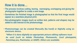 PHOTOMONTAGE ARTISTS.pptx | Photo Editing Software | Computer Software ...