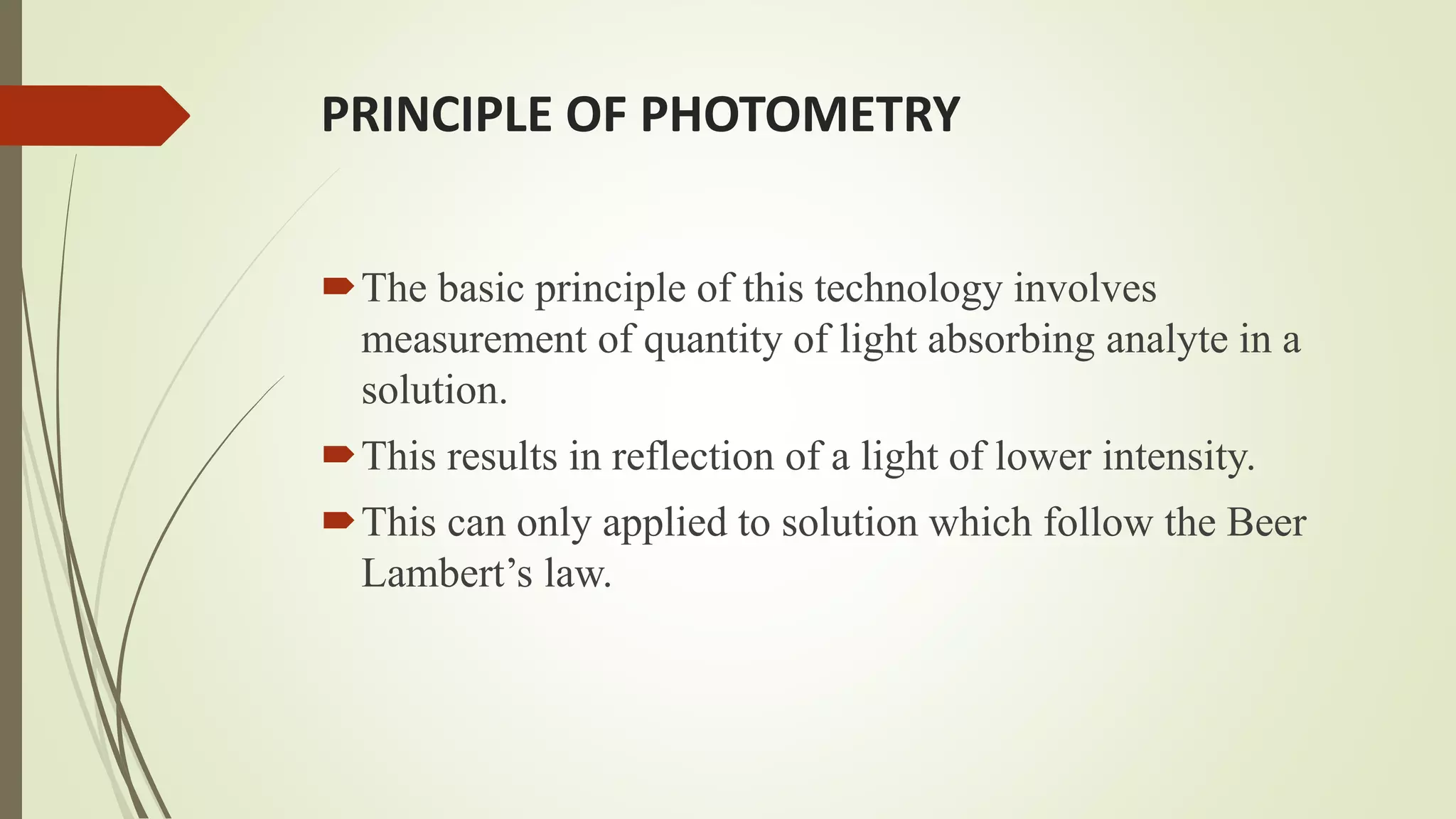 Photometry and spectrophotometry | PPTX