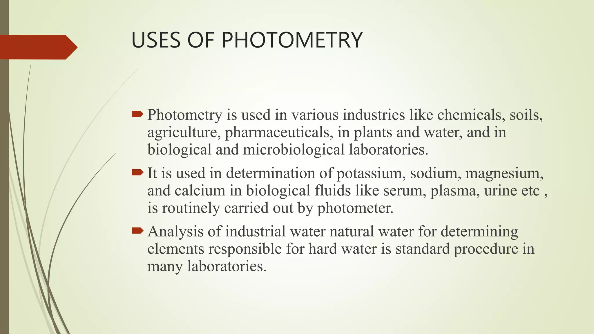 Photometry and spectrophotometry | PPTX