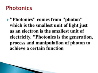 Photonic materials | PPT