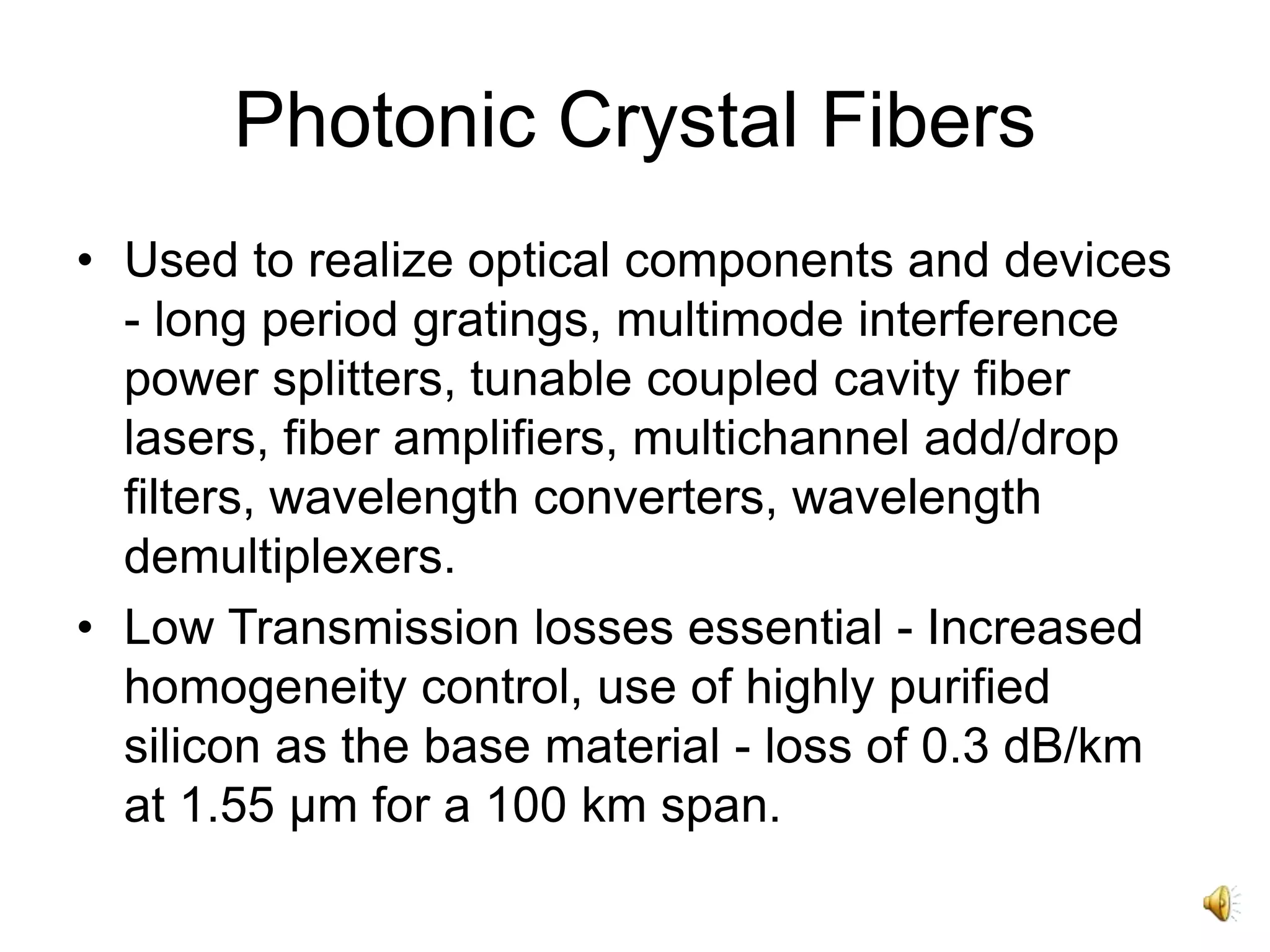 Photonic crystal fibers | PPT