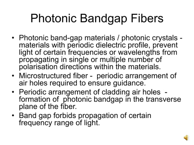 Photonic crystal fibers | PPT