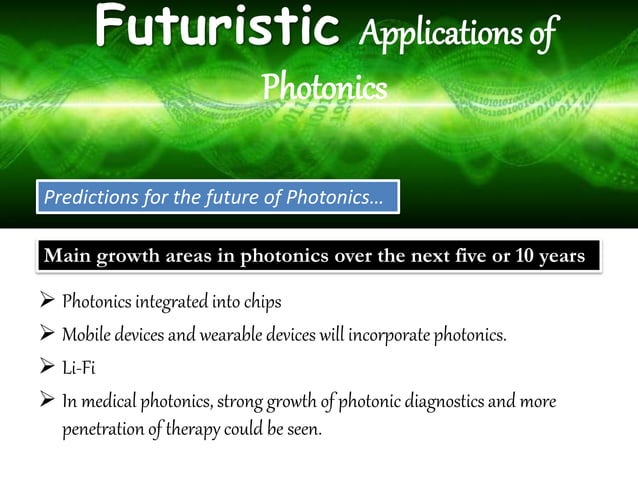 Photonics and Mobile Communications | PPTX
