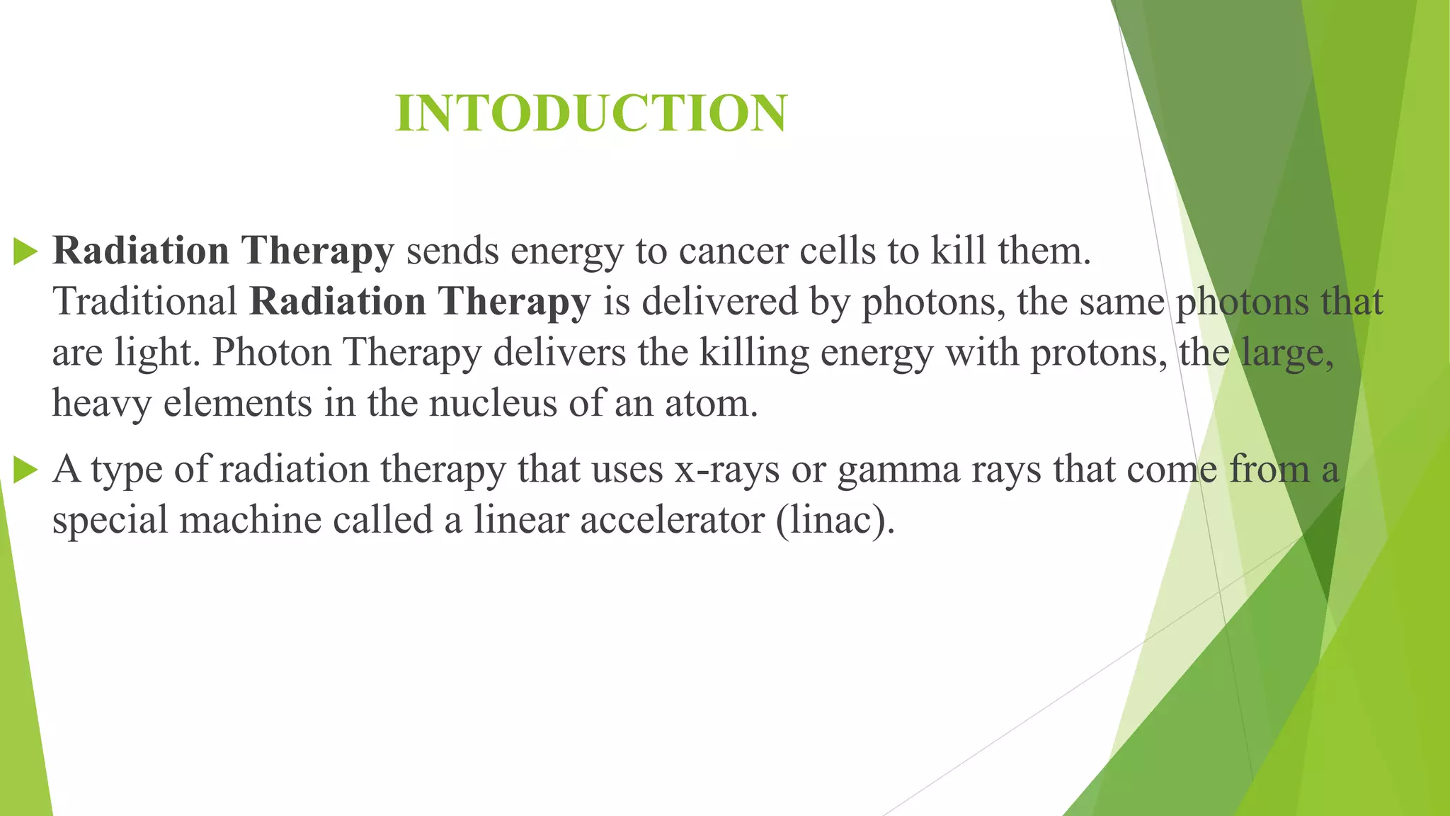Photon therapy in cancer | PPTX