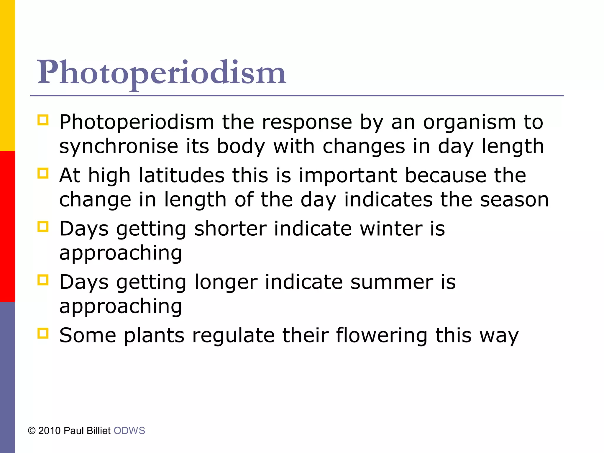 Photoperiodism | PPT