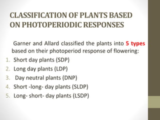 Photoperiodism and vernalization | PPTX