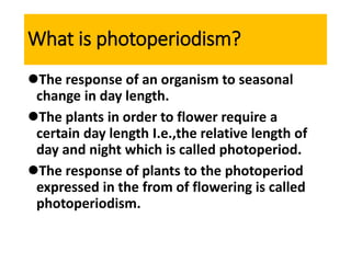 Photoperiodisom | PPTX