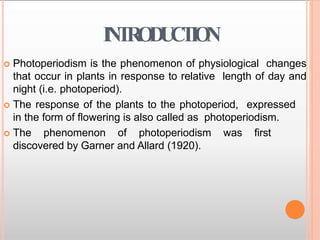 Photoperiodsim & vernalization | PPTX